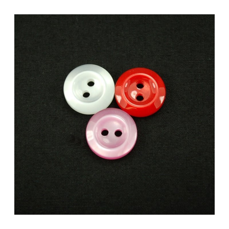 Metallic Thick Ridge 15mm Acrylic Plastic Buttons