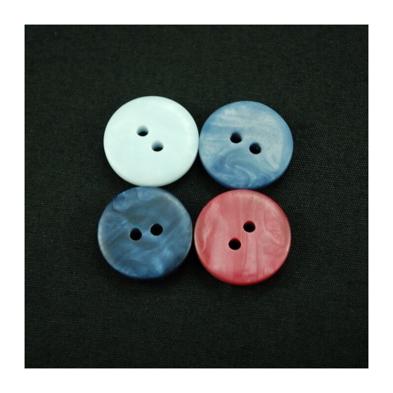 Royal Style Metallic 15mm Acrylic Plastic Buttons