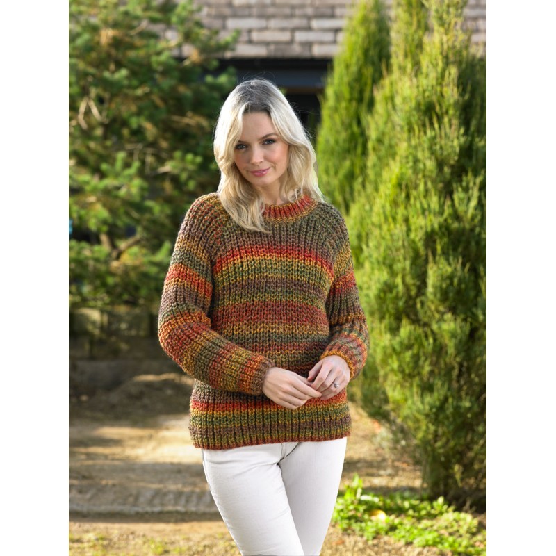Knitting Pattern James C Brett JB656 Chunky Ribbed Sweater Roll or ...